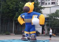 China 5m High Giant Promotional Inflatable Rugby Ball PVC Coated Nylon Outdoor Advertising Mascot for sale
