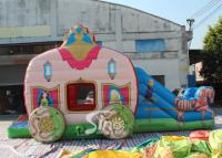 China Princess Carriage Inflatable Bouncy Castle Slide 25x13ft Lead Free Material Kids Party for sale
