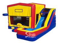 China Commercial Outdoor Kids Princess Theme Wet Inflatable Combo Bounce House with Slide 20x18x15ft for sale