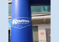 China Custom Full Digital Printing Outdoor Blue Roma Advertising Inflatable Arch 4.5m for sale