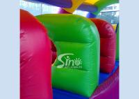 China 10m Outdoor Inflatable Obstacle Course Race Tunnel with Sun Cover for Adults for sale