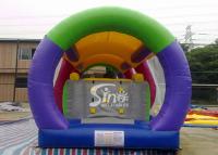 China 10m Outdoor Inflatable Obstacle Course Race Tunnel with Sun Cover for Adults for sale