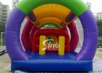 China 10m Outdoor Inflatable Obstacle Course Race Tunnel with Sun Cover for Adults for sale