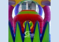 China 10m Outdoor Inflatable Obstacle Course Race Tunnel with Sun Cover for Adults for sale