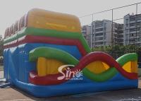 China Commercial Outdoor Rainbow Inflatable Fun City PVC Tarpaulin Playground CE Certified for sale