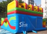 China Commercial Outdoor Rainbow Inflatable Fun City PVC Tarpaulin Playground CE Certified for sale