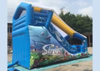 China Outdoor Kids Inflatable Bounce Slide 7.5m x 4.0m with Shade Cover for Parties for sale