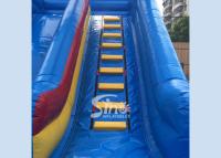 China Outdoor Kids Inflatable Bounce Slide 7.5m x 4.0m with Shade Cover for Parties for sale
