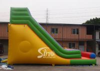 China Outdoor 19'' High Rainbow Kids Inflatable Slide With Front Load Stopper For Parties for sale