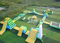 China Custom Giant Inflatable Floating Water Island 30x28m for Commercial Summer Water Parties for sale