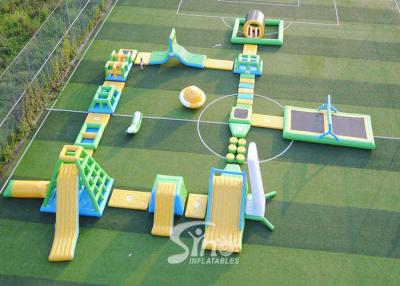 China Custom Giant Inflatable Floating Water Island 30x28m for Commercial Summer Water Parties for sale