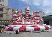 China Giant Christmas Candy Cane Inflatable Bouncer 4m x 3m Commercial Grade Party Fun for sale