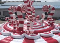 China Giant Christmas Candy Cane Inflatable Bouncer 4m x 3m Commercial Grade Party Fun for sale
