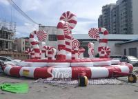 China Giant Christmas Candy Cane Inflatable Bouncer 4m x 3m Commercial Grade Party Fun for sale