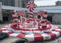 China Giant Christmas Candy Cane Inflatable Bouncer 4m x 3m Commercial Grade Party Fun for sale