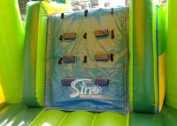 China Big Outdoor Jungle Inflatable Boune Slide Combo with Water Pool and Palm Tree for sale