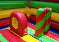 China Colorful Candy Kids Inflatable Jumping Castle with Obstacles 610g PVC for sale