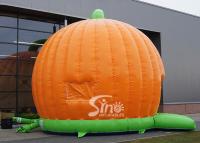 China Halloween Pumpkin Inflatable Bounce House 18oz PVC for Kids Party Outdoor Use for sale