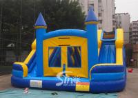 China Commercial inflatable bouncy castle with double slide and removable banner for sale