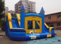 China Commercial inflatable bouncy castle with double slide and removable banner for sale