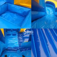 China Commercial inflatable bouncy castle with double slide and removable banner for sale