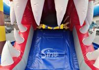 China Outdoor Commercial Jungle Shark Inflatable Obstacle Course 610g PVC for Kids Adults for sale