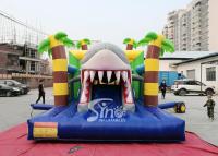 China Outdoor Commercial Jungle Shark Inflatable Obstacle Course 610g PVC for Kids Adults for sale