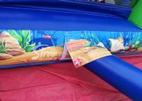 China Outdoor Commercial Jungle Shark Inflatable Obstacle Course 610g PVC for Kids Adults for sale