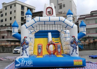China 28x17 ft Ancient Guards Kids Inflatable Castle Slide Lead Free Material Commercial Grade for sale