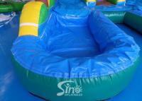 China Commercial 25ft High Tropical Inflatable Water Slide with Double Pool 10m x 5.5m for sale
