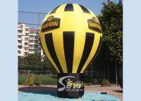 China 5m High Black Yellow Grand Royal Advertising Inflatable Roof Top Balloon with Strong Ropes for sale