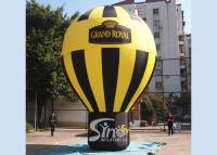 China 5m High Black Yellow Grand Royal Advertising Inflatable Roof Top Balloon with Strong Ropes for sale
