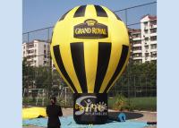China 5m High Black Yellow Grand Royal Advertising Inflatable Roof Top Balloon with Strong Ropes for sale