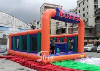 China Giant Fun Adults Jumping Inflatable Obstacle Course For Challenge Run Party for sale