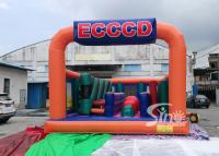 China Giant Fun Adults Jumping Inflatable Obstacle Course For Challenge Run Party for sale