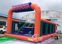 China Giant Fun Adults Jumping Inflatable Obstacle Course For Challenge Run Party for sale