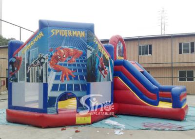 China 6x5m Kids Spiderman Inflatable Jumping Castle with Slide 18oz PVC Bounce House for sale