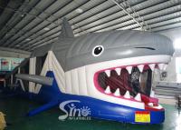 China Giant Inflatable Shark Obstacle Course for Kids and Adults EN14960 Certified 610gsm PVC for sale