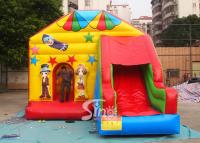 China Commercial Kids Safari Park Inflatable Jumping Castle with Slide 7x5x4.5m for sale