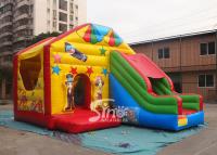 China Commercial Kids Safari Park Inflatable Jumping Castle with Slide 7x5x4.5m for sale