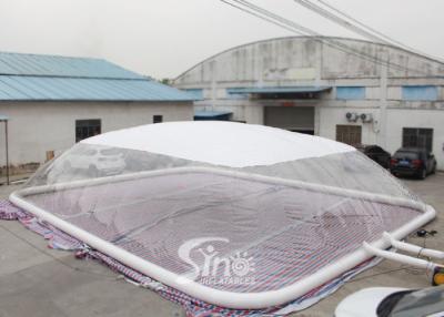China Custom Size Inflatable Swimming Pool Cover Dome Tent 47x38 ft with Water Tube for Commercial Use for sale