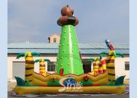 China 7m High Jungle Bear Kids Inflatable Rock Climbing Wall For Outdoor Games for sale