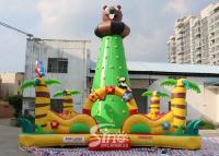 China 7m High Jungle Bear Kids Inflatable Rock Climbing Wall For Outdoor Games for sale