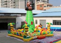 China 7m High Jungle Bear Kids Inflatable Rock Climbing Wall For Outdoor Games for sale
