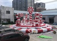 China Giant Christmas Candy Cane Inflatable Bouncer 4m x 3m Commercial Grade Party Fun for sale