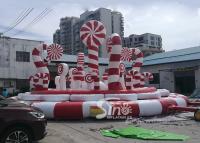 China Giant Christmas Candy Cane Inflatable Bouncer 4m x 3m Commercial Grade Party Fun for sale