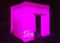 China 8x8ft Portable LED Inflatable Photo Booth Cube for Wedding Events Parties Night for sale