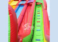 China 8m High Triple Lane Giant Inflatable Water Slide for Adults Commercial Use 15x6x8m for sale