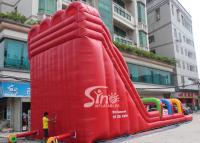 China 8m High Triple Lane Giant Inflatable Water Slide for Adults Commercial Use 15x6x8m for sale
