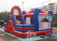 China 6x5m Kids Spiderman Inflatable Jumping Castle with Slide CE EN14960 Certified for sale